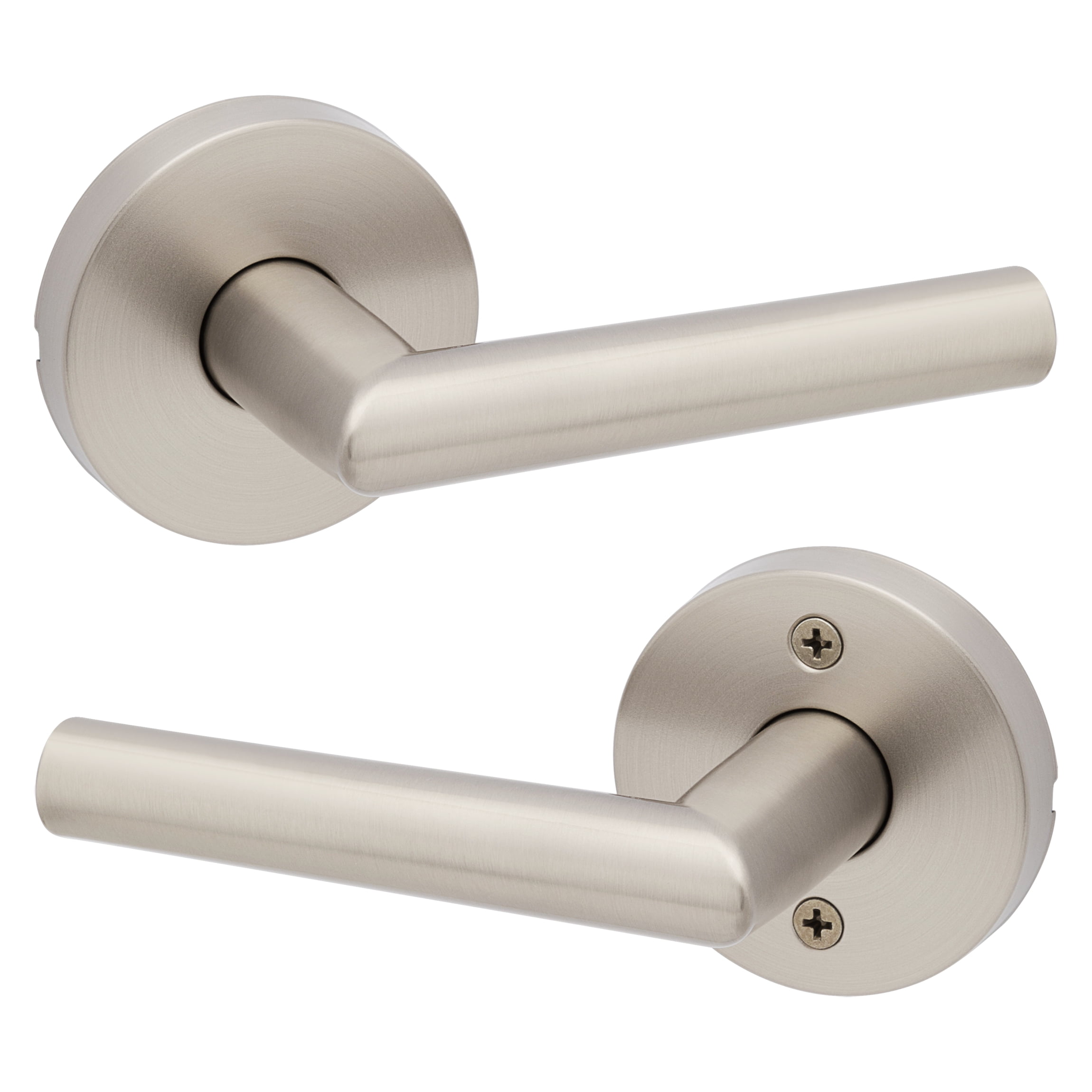 Kwikset Milan Round Passage Lever Doorknob Satin Nickel - Walmart.com