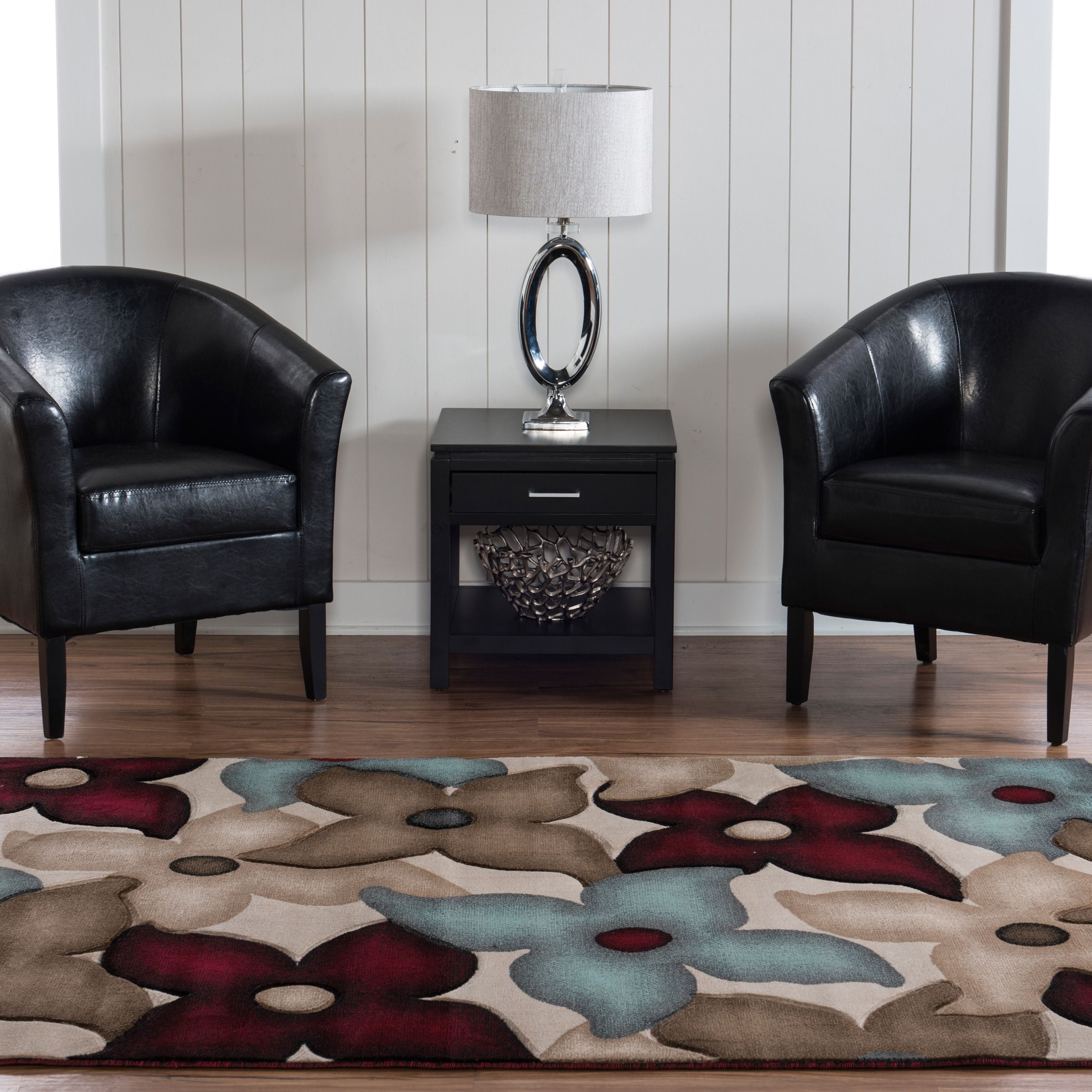 Milan Power Loomed Rug, Garnet/Ivory - Walmart.com