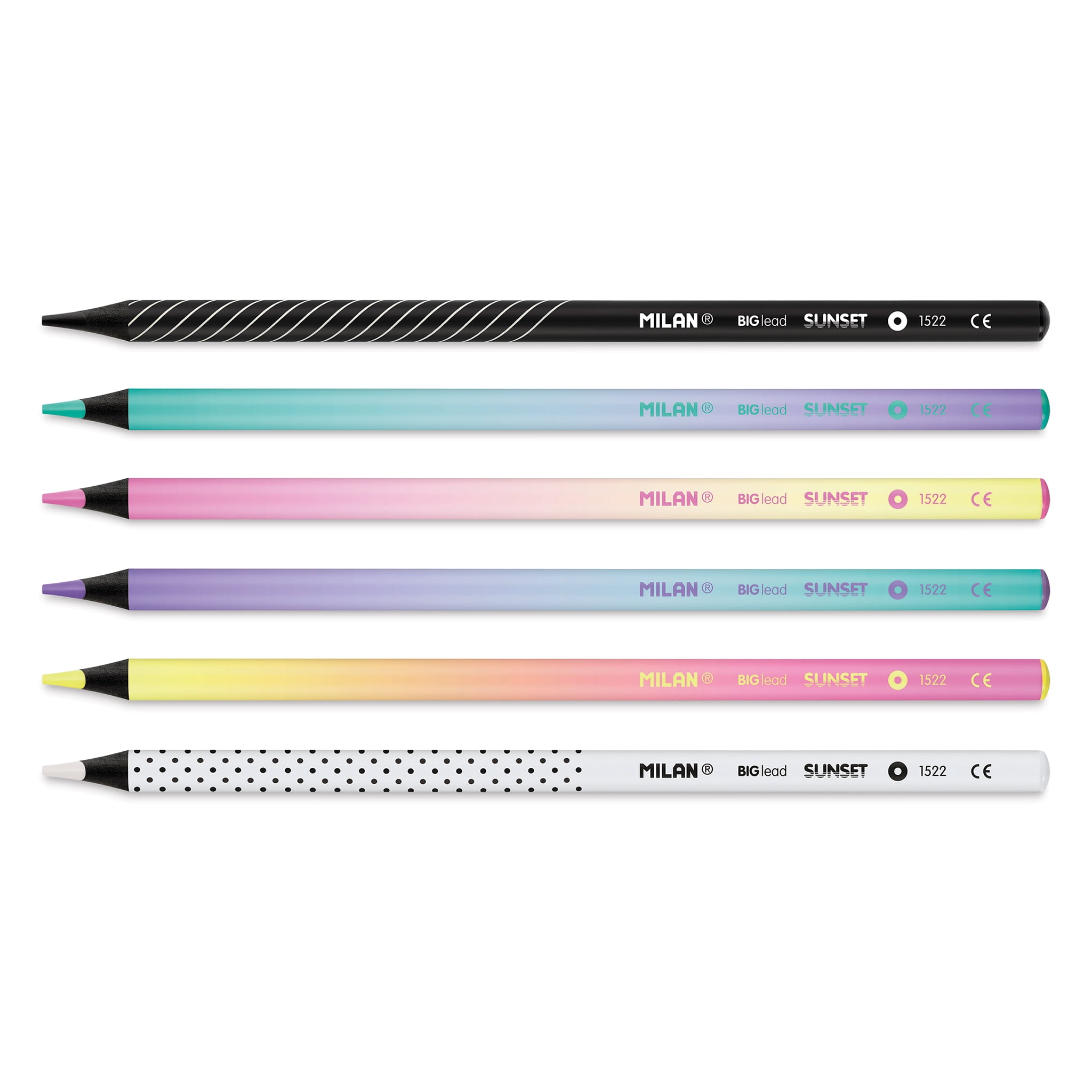 Milan Sunset Series Thick-Lead Colored Pencils - Set of 6 - Walmart.com