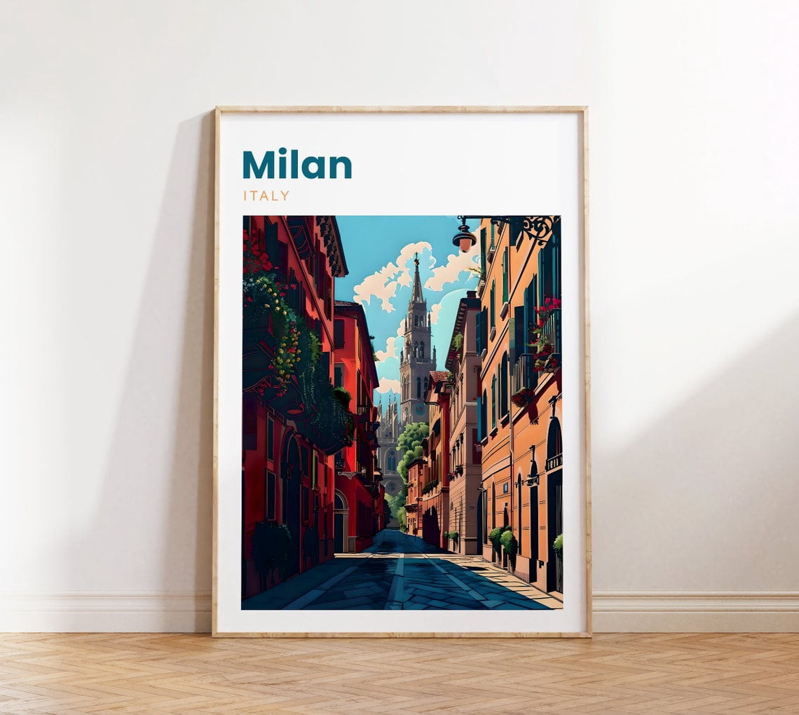 Milan Travel Poster Milan Travel Print Milan Milan City Print Milan ...