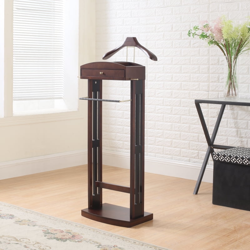 Milan Valet Stand with Drawer, Top Tray, Contour Hanger, Trouser Bar ...
