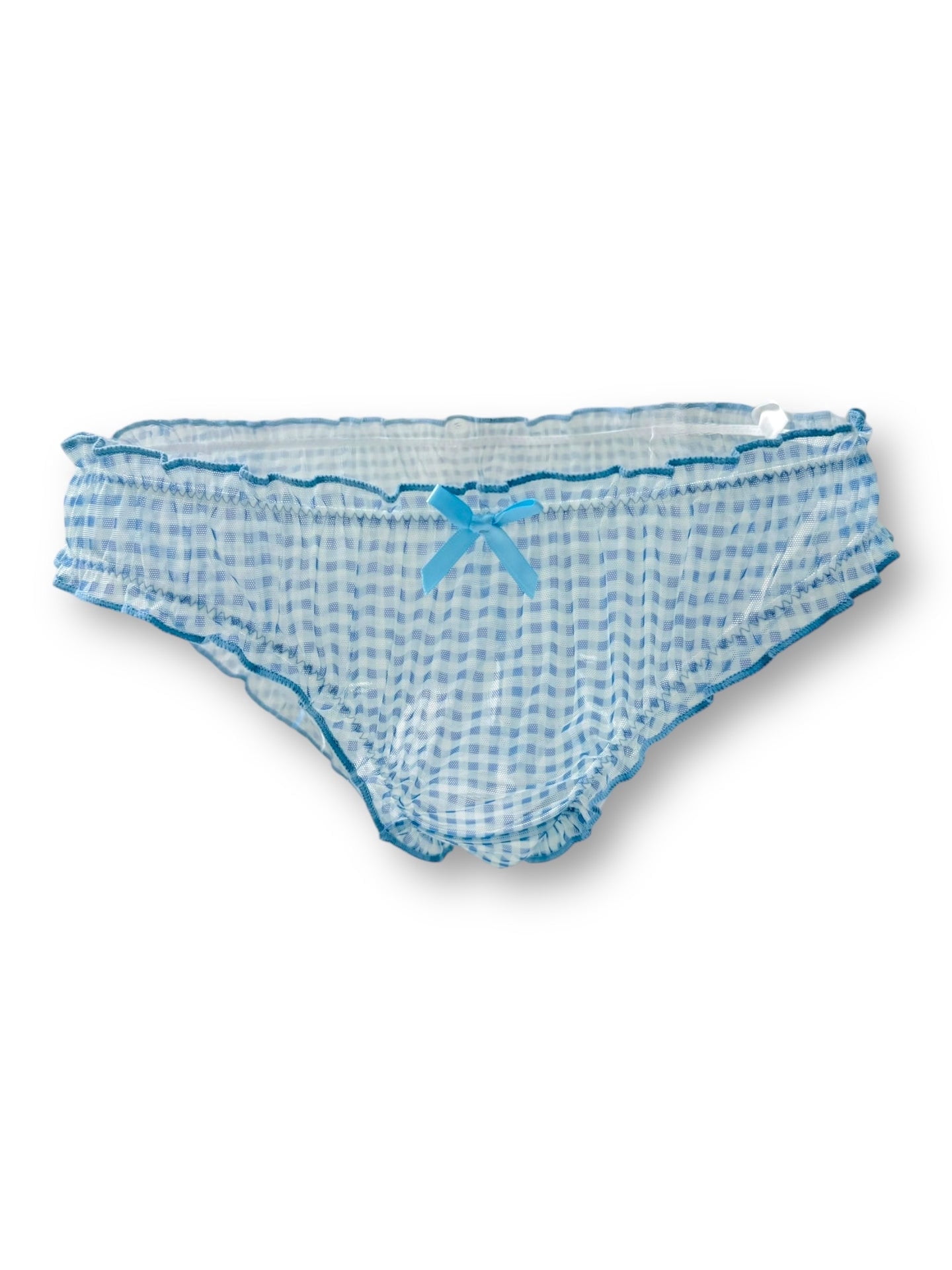Milanblocks Gingham Sheer Blue Coquette Panty-L - Walmart.com