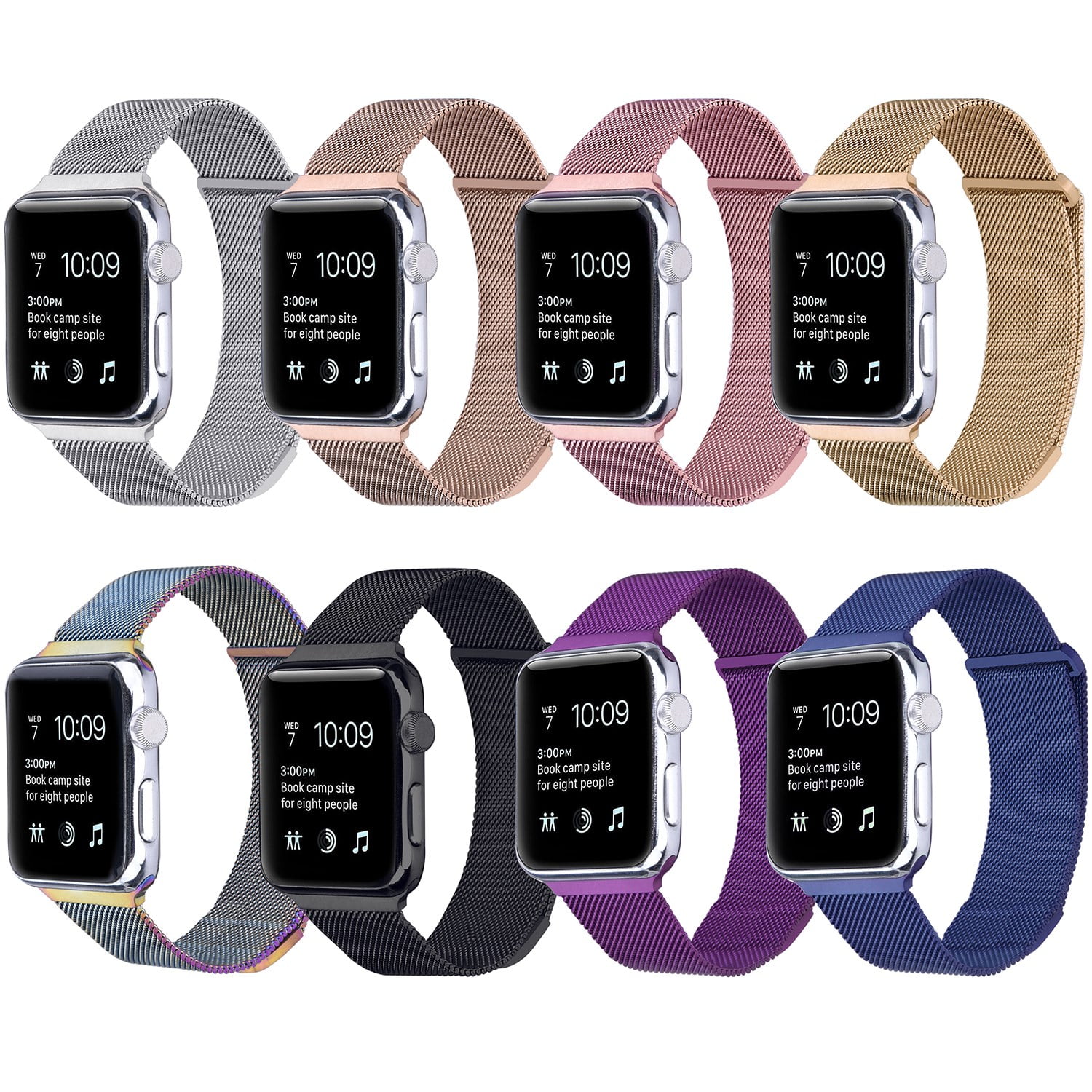 Milanese Loop Mesh Band for Apple Watch Series 1, 2, 3, 4, & 5 ...