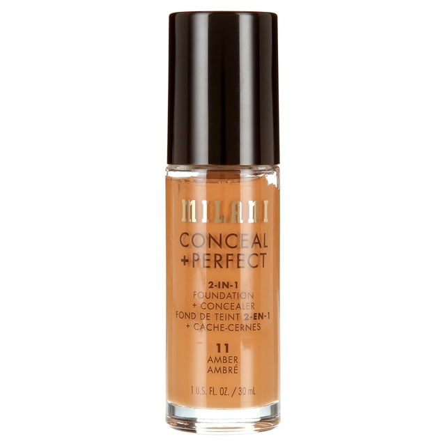Milani Conceal + Perfect 2-in-1 Foundation + Concealer, Amber - Walmart.com