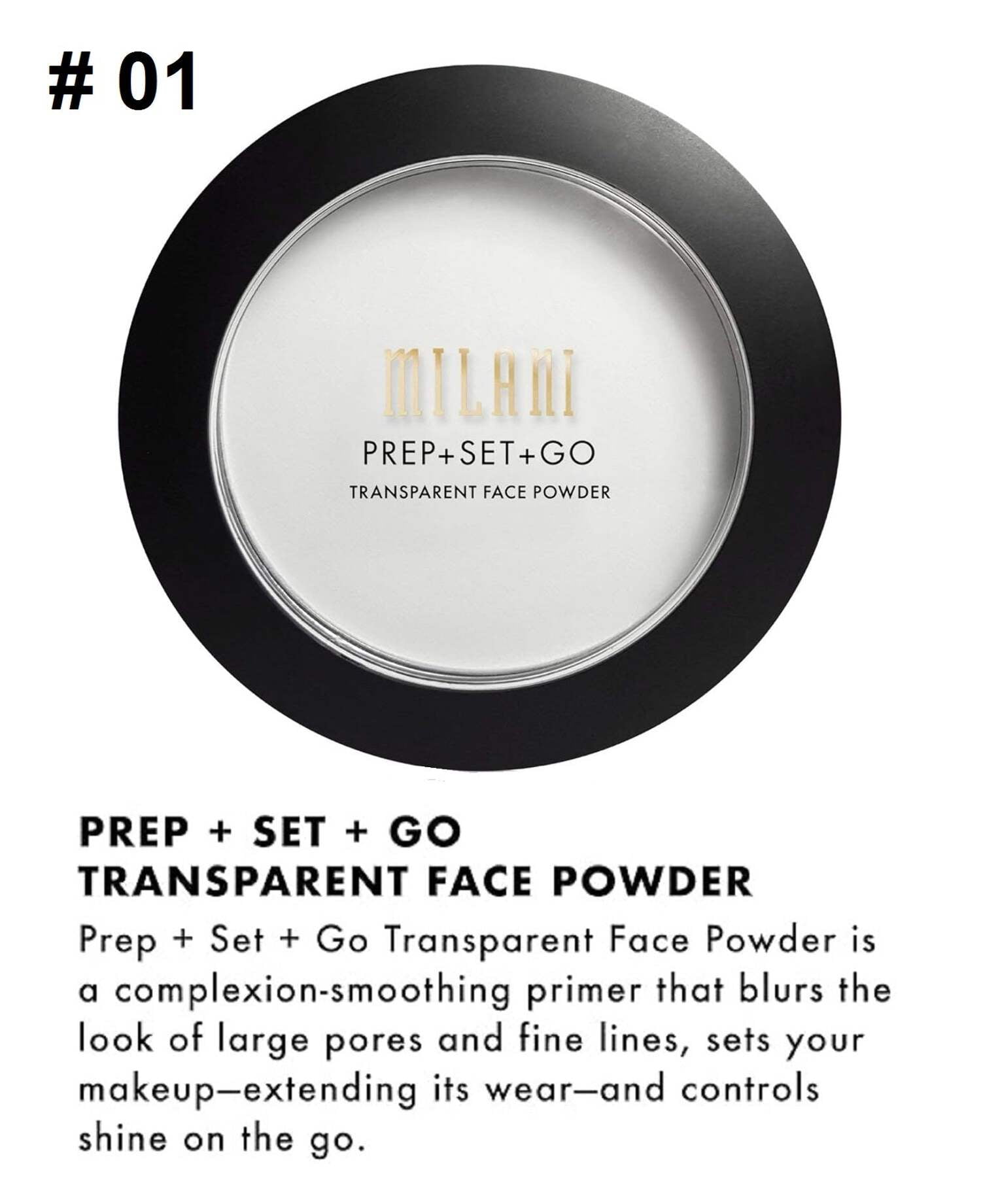 Milani Prep Set Go Transparent Setting Face Powder, Transparent, 0.24 ...