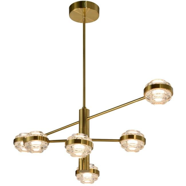 Milano 40' 6-Light Integrated LED Chandelier Lighting Fixture in ...