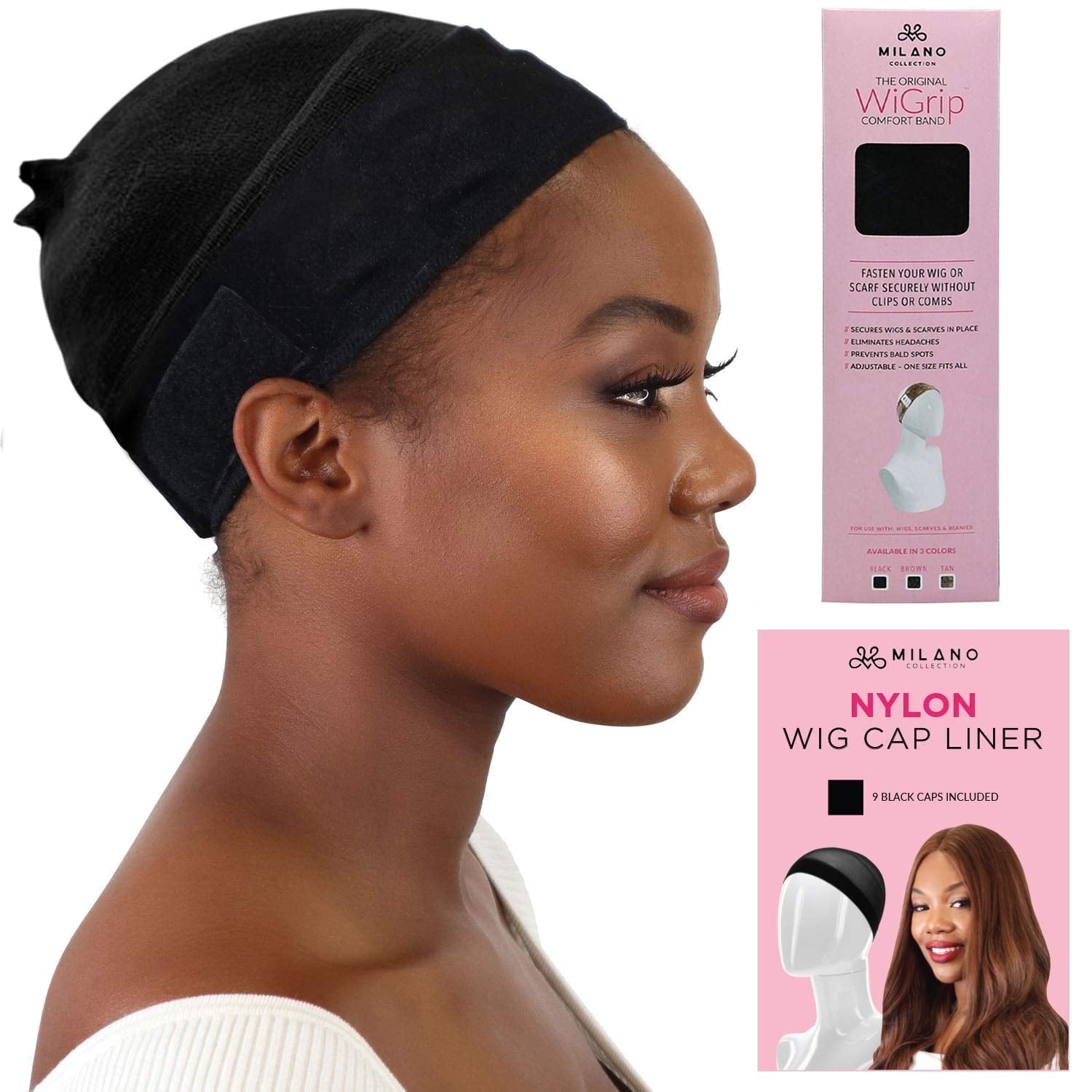 Milano Collection Black Adult Women’s Original WiGrip Wig Grip Head ...