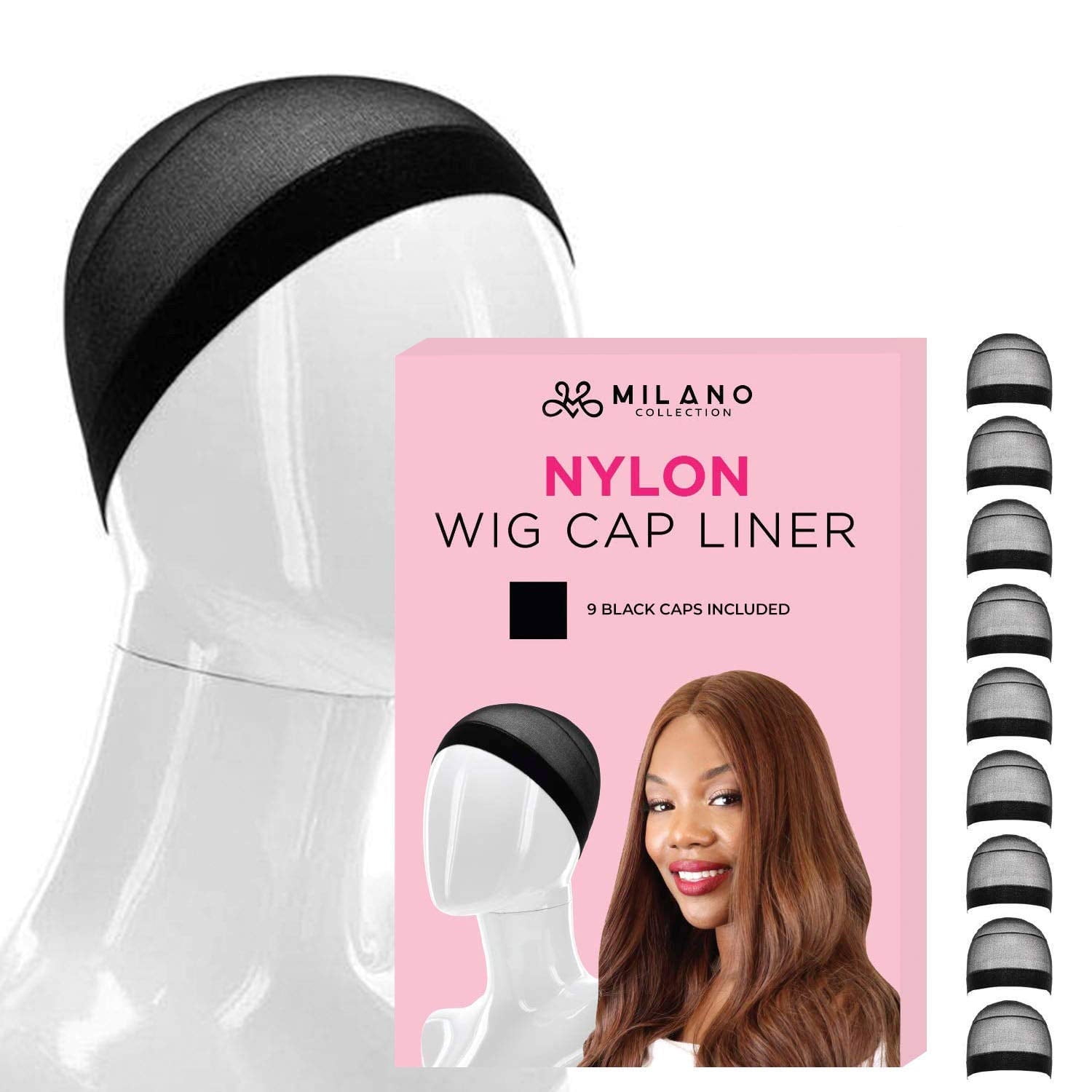 Milano Collection Nylon Wig Cap for Women 1-Pack of 9 Wig Hair Caps ...
