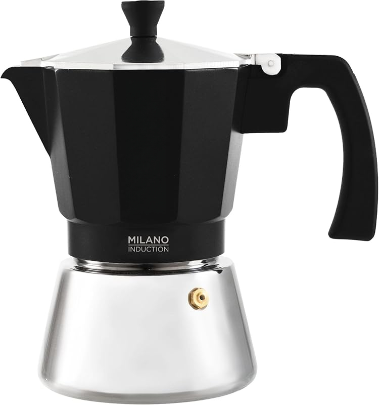 Milano Induction Stovetop Espresso Maker Moka Pot for Greca, Induction ...