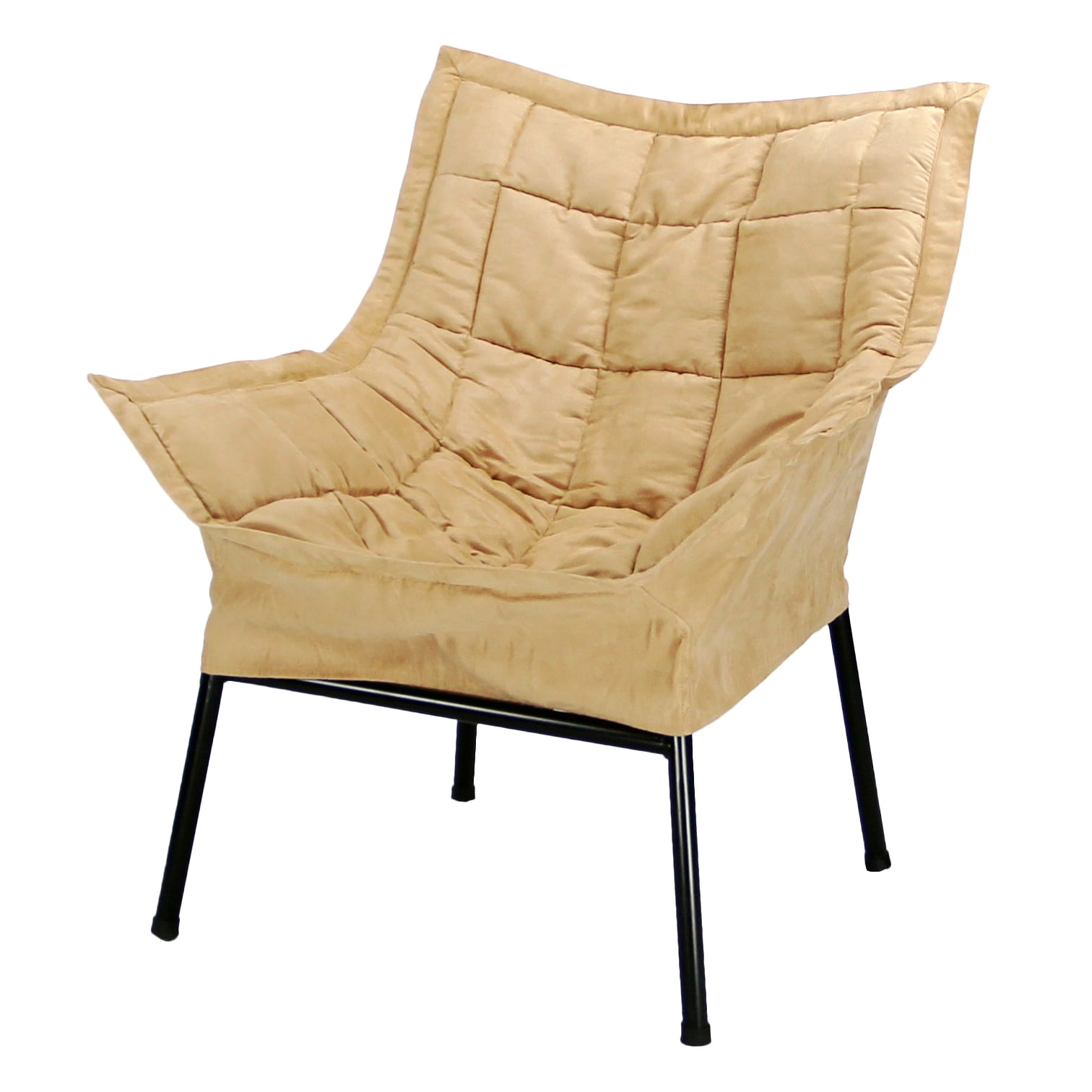 Milano Metal Chair Metal Frame- Black with Tan Outer Cover - Walmart.com