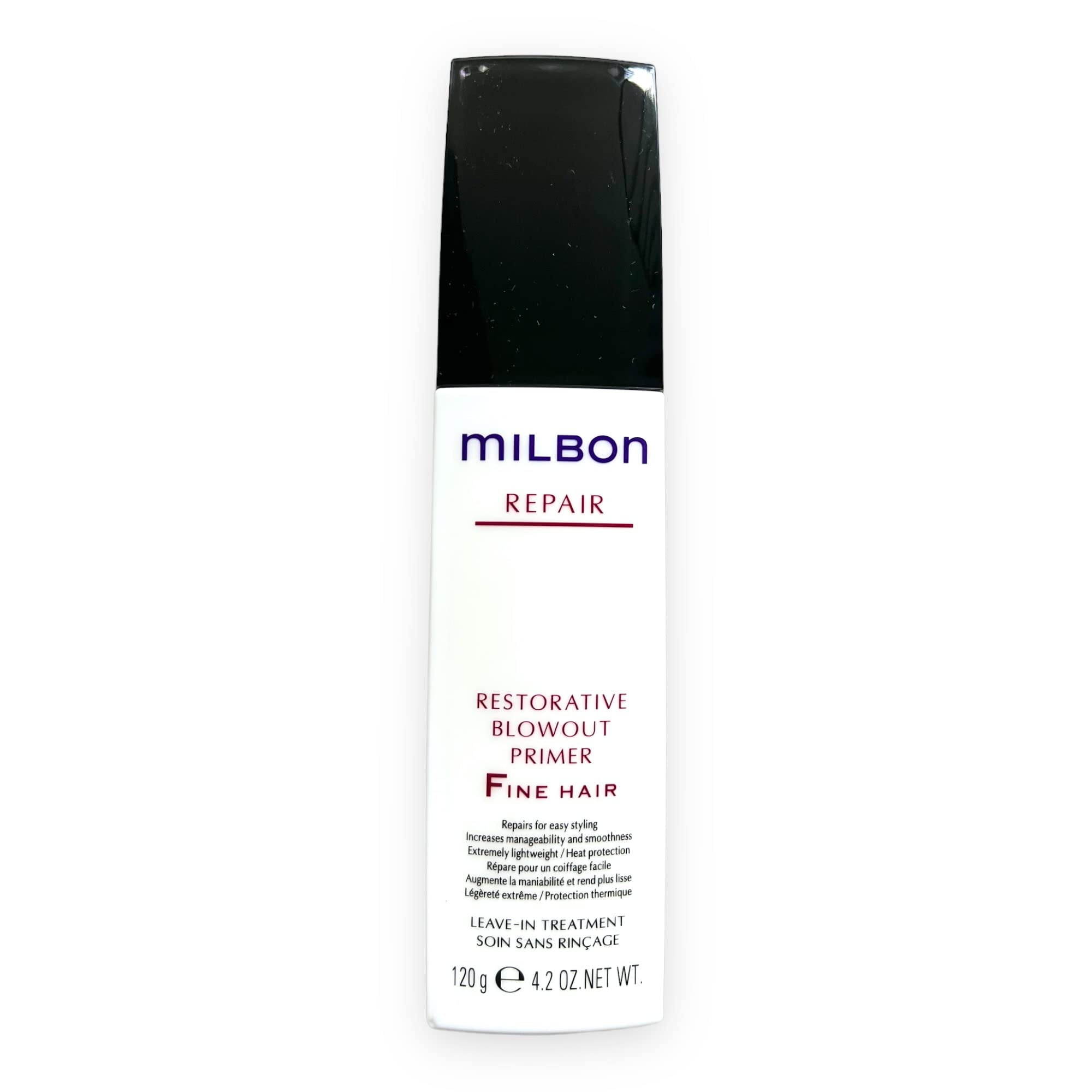 Milbon Repair Restorative Cream Blowout Primer for Fine Hair 4.2oz ...