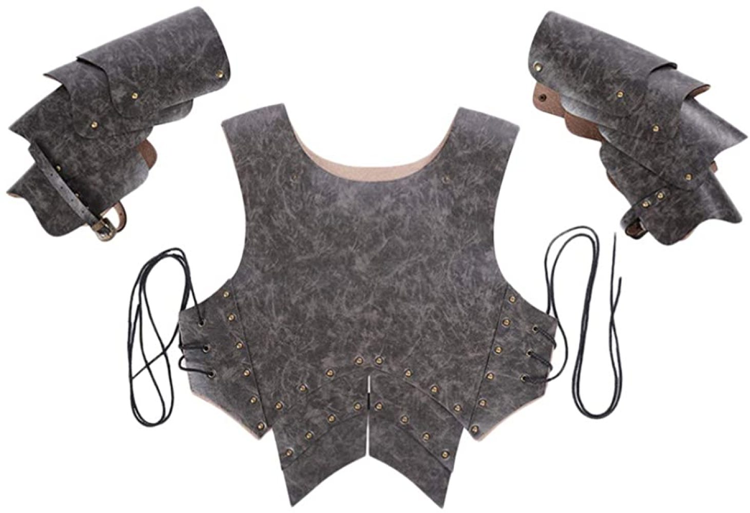 MilcTabe Leather Warrior Costume Armor Party Costume Armor Vest Arm ...