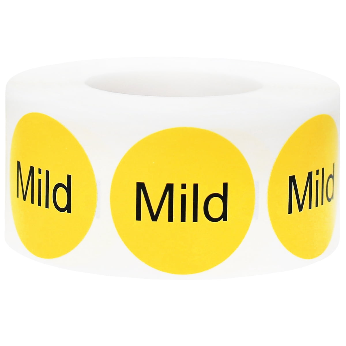 Mild Deli Grocery Store Food Yellow Labels | 1" Round - 500 Pack ...