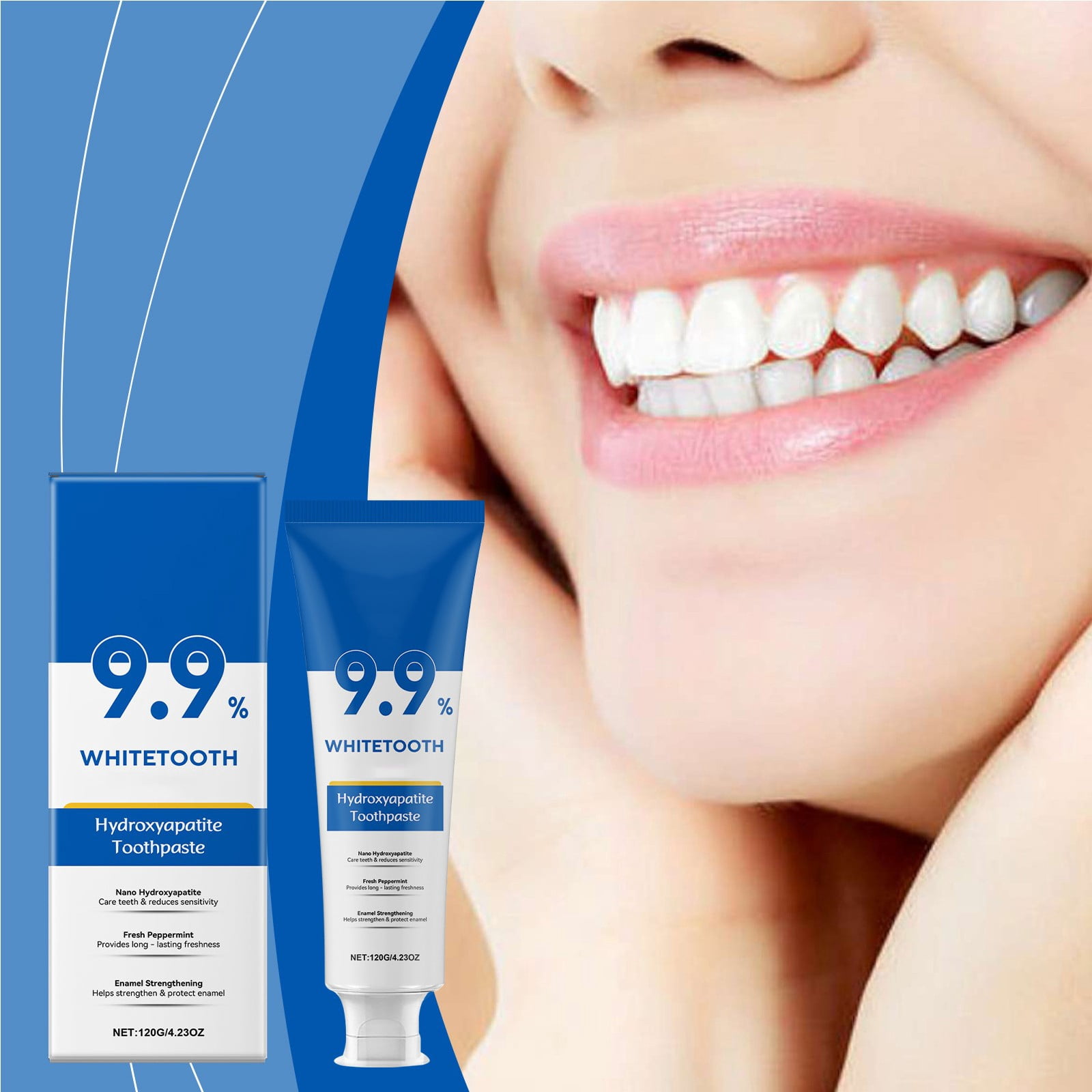 Mild Mint Whitening Toothpaste Freshens Breath Protects Tooth Enamel ...