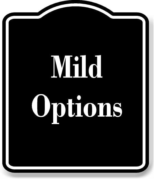 Mild Options BLACK Aluminum Composite Sign 20''x24'' - Walmart.com