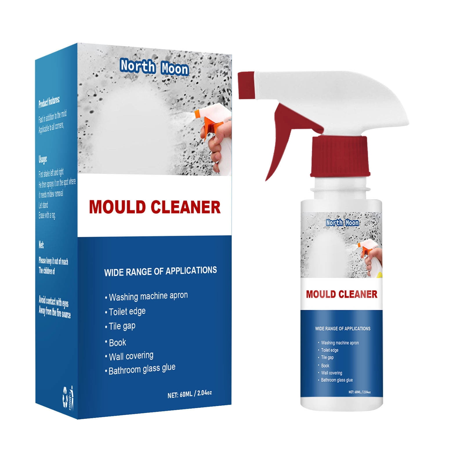 Mildew Cleaner Foam, Mold Cleaner, Household Mildew Removal Foam Spray, Powerful Multi-Purpose ...