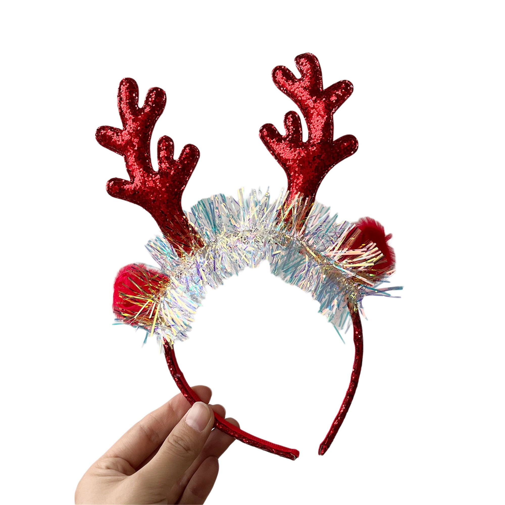 Mildsown Christmas Reindeer Headbands Glitter Antler Deer Ears Hair