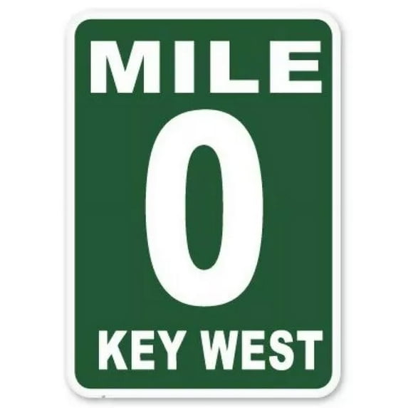 Mile 0 Mile Marker Key West Car Sticker Phone Decal Water Bottle ...