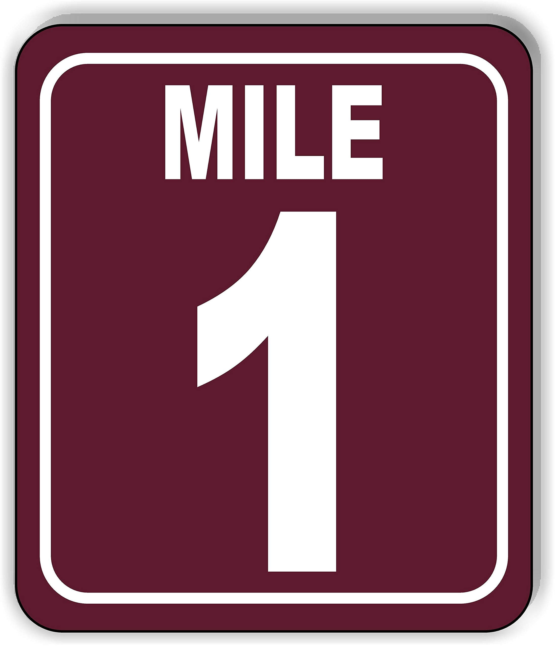 Mile 1 Distance Marker Brown Running Race 5k Marathon Aluminum ...
