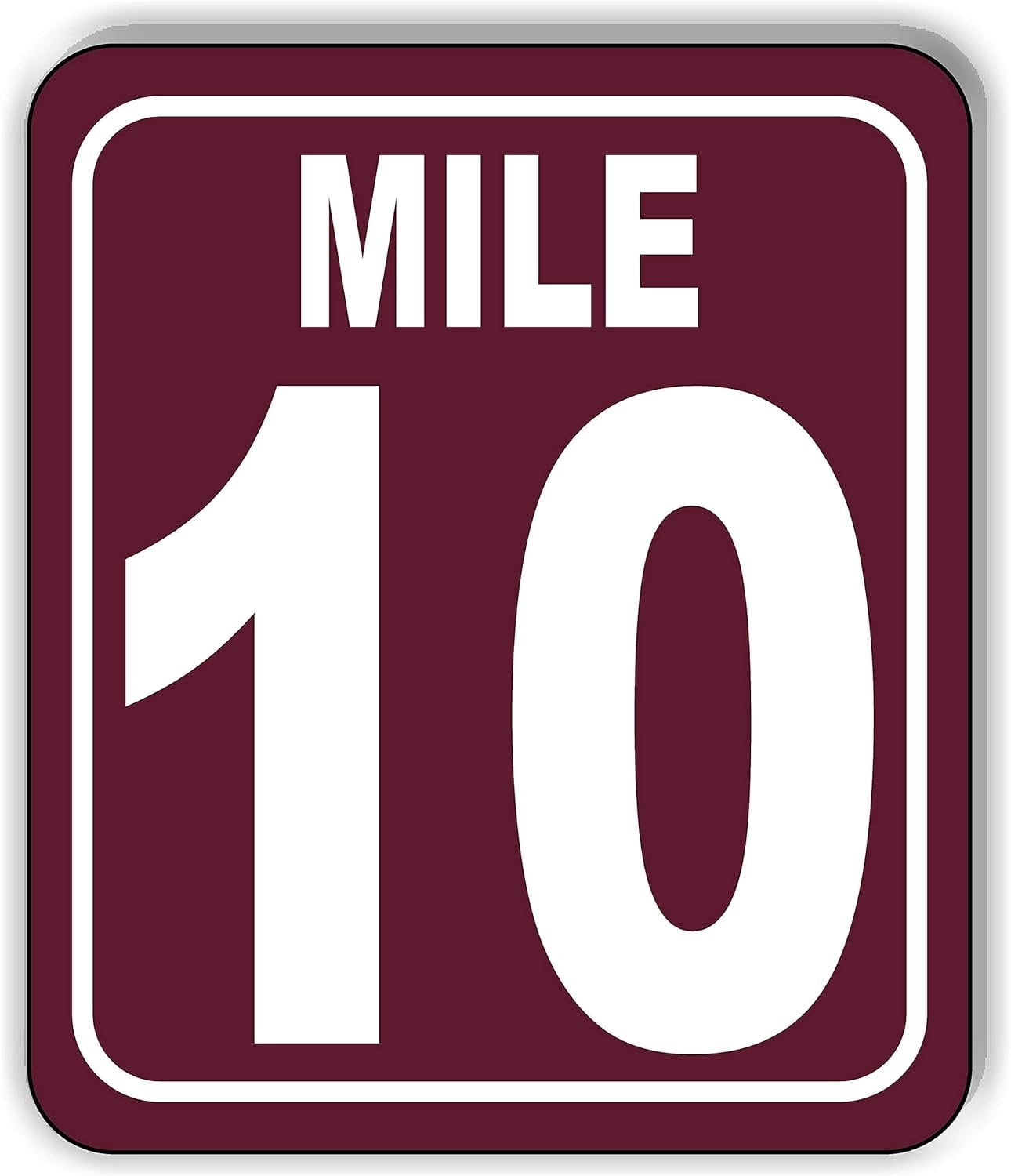 Mile 10 Distance Marker Brown Running Race 5k Marathon Aluminum ...