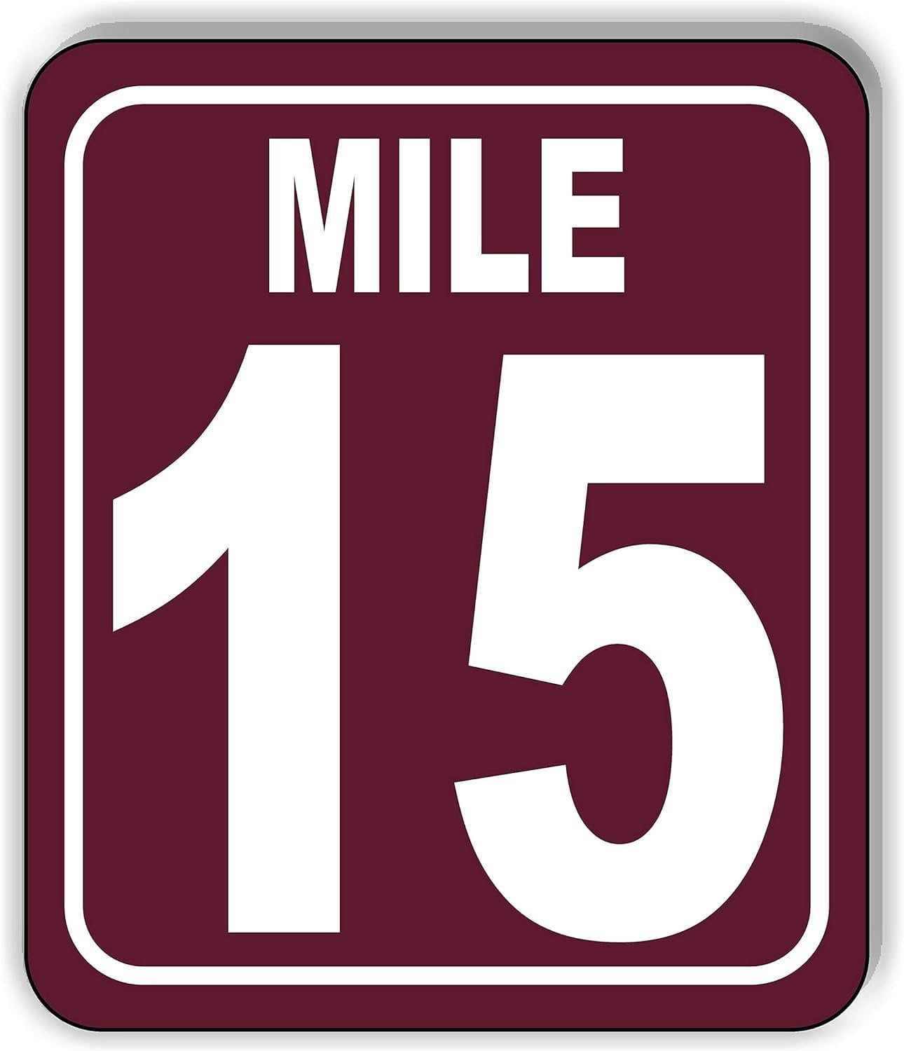 Mile 15 Distance Marker Brown Running Race 5k Marathon Aluminum ...