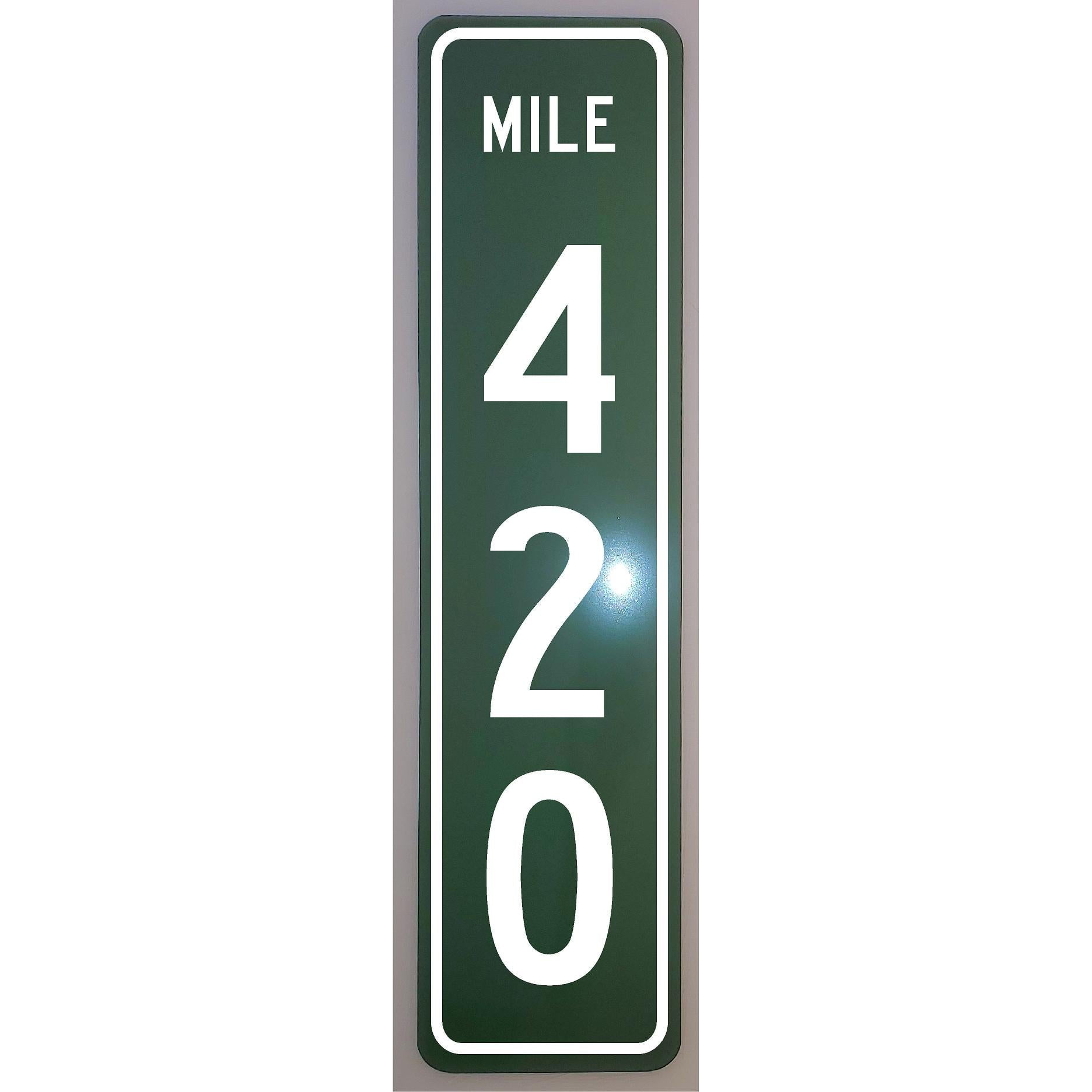 Mile 420 Metal Street Sign 6 x 24 Novelty Man Cave Garage Shop Home Art ...