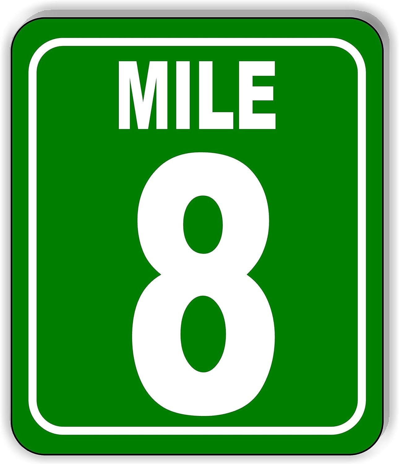Mile 8 Distance Marker Green Running Race 5k Marathon Aluminum ...