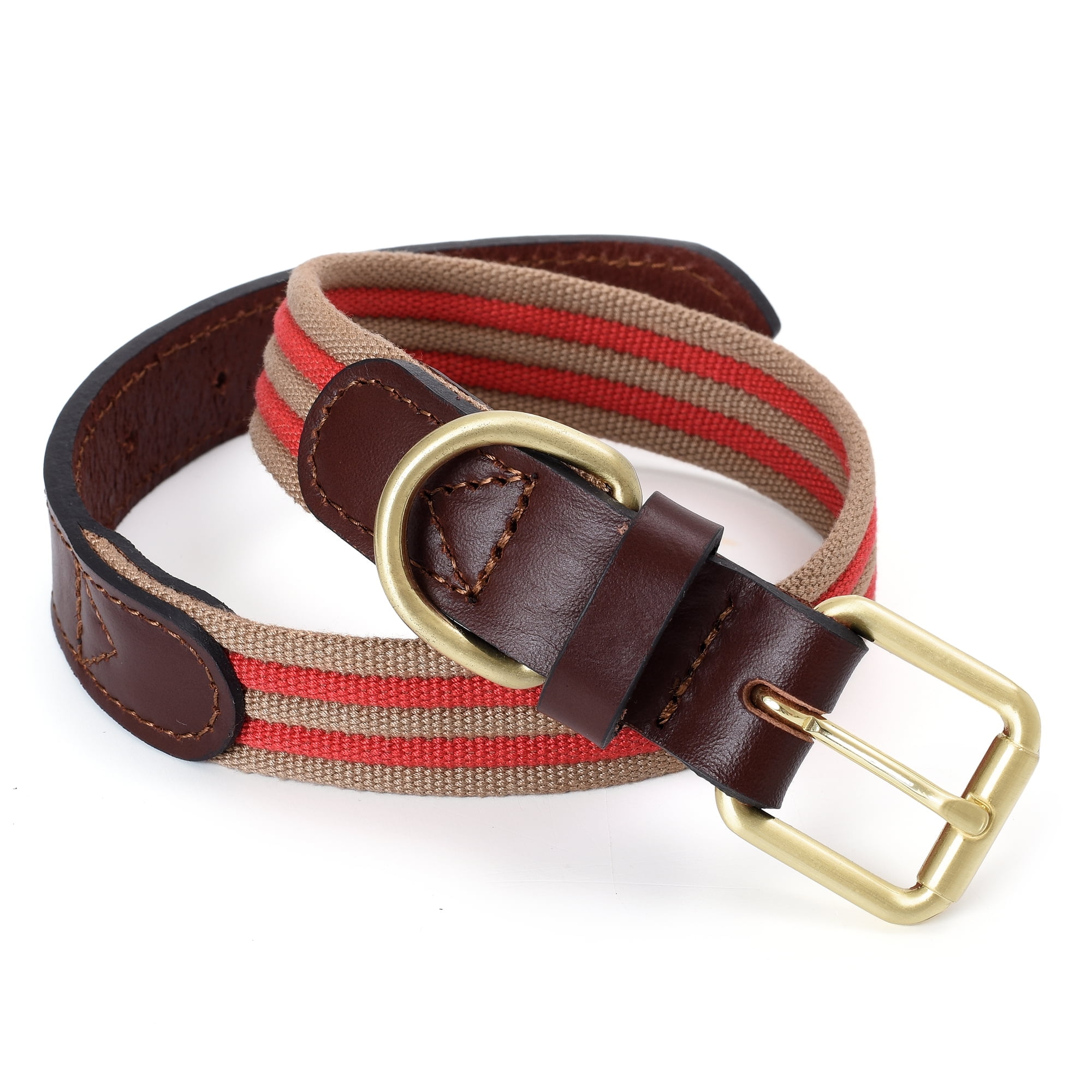 Mile High Life | Genuine Leather Dog Collar | Heavy Duty Canvas Dog ...