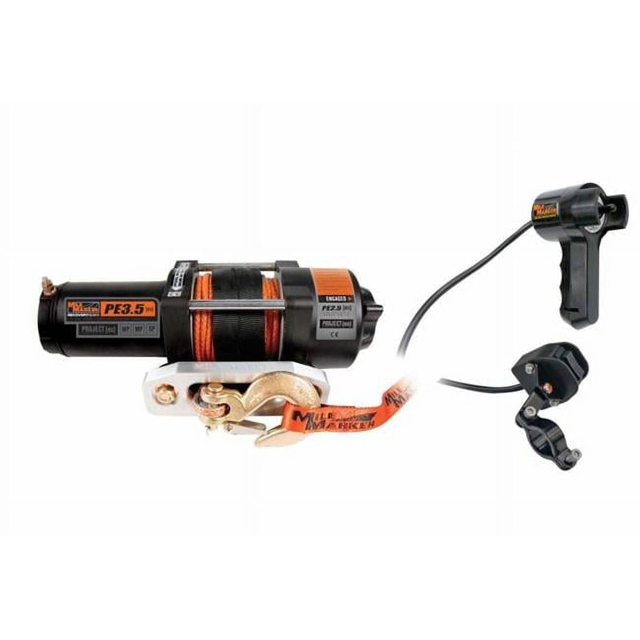 Mile Marker PE3.5(es) ATV/UTV Premium Sealed Electric Winch w/Synthetic ...