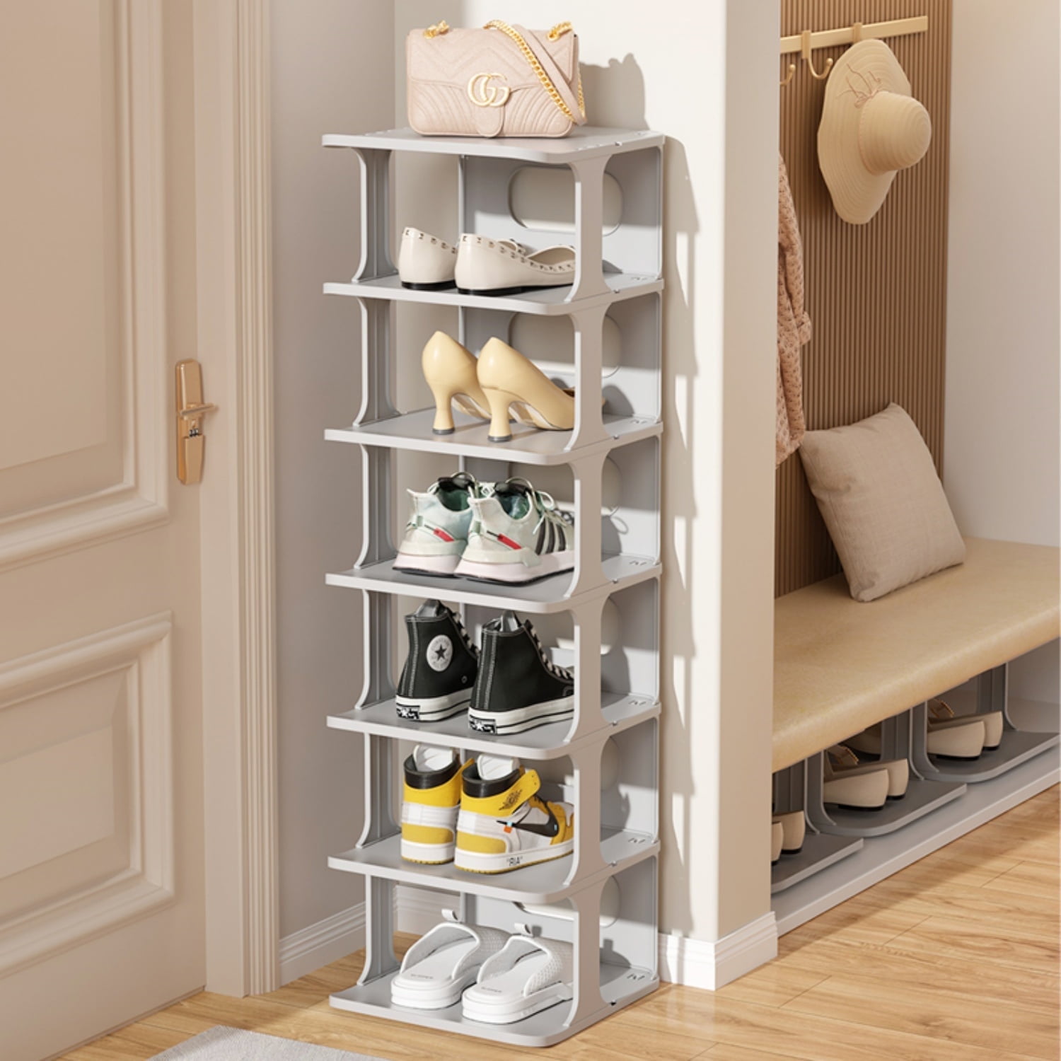 Milemduomar 7-Tier Vertical Shoe Racks–Sturdy & Space-Saving Organizer ...