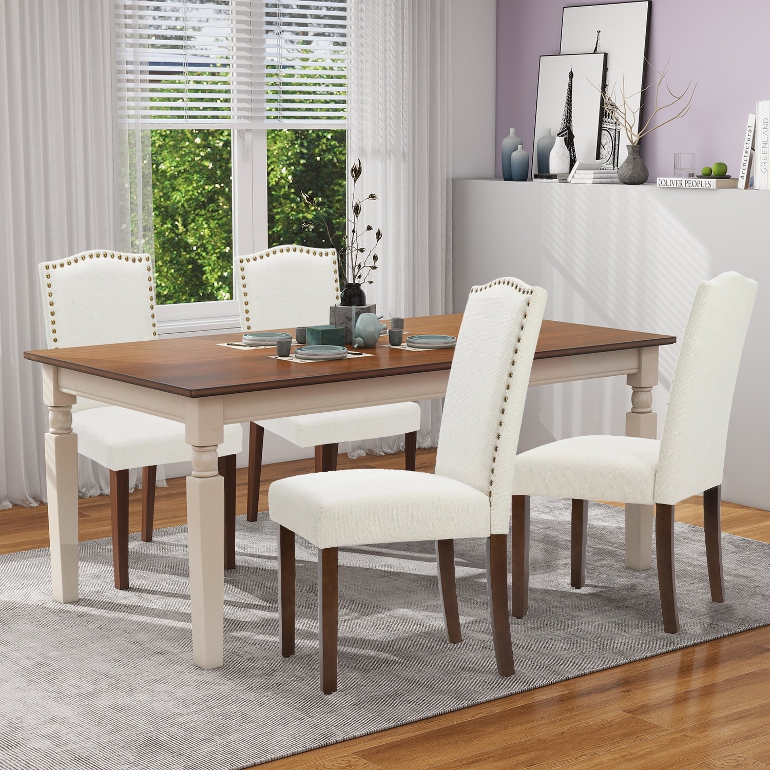 Milemont Upholstered Dining Chairs Set of 2, Modern Upholstered Fabric ...