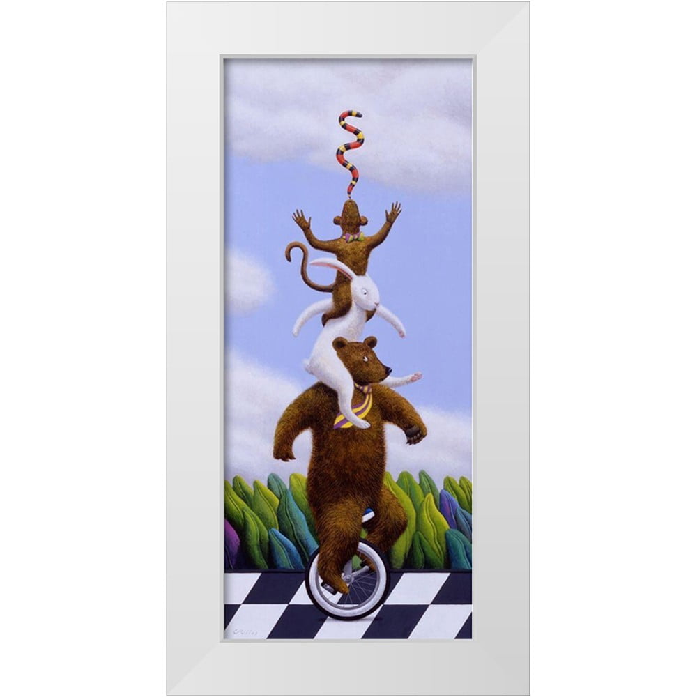Miles, Chris 13x24 White Modern Wood Framed Museum Art Print Titled ...