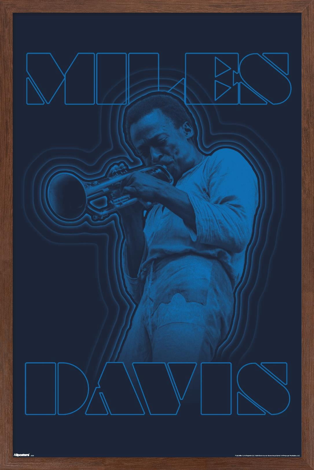 Miles Davis - Blue Wall Poster, 22.375" x 34" Framed - Walmart.com