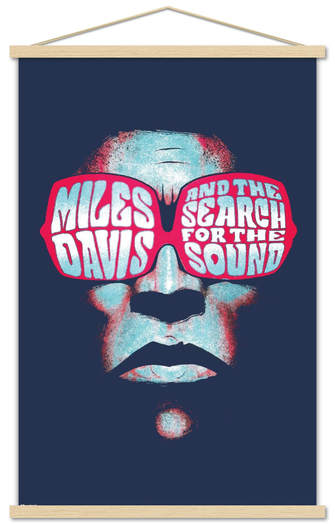 Miles Davis - Illustrated Face Wall Poster with Magnetic Frame, 22.375 ...