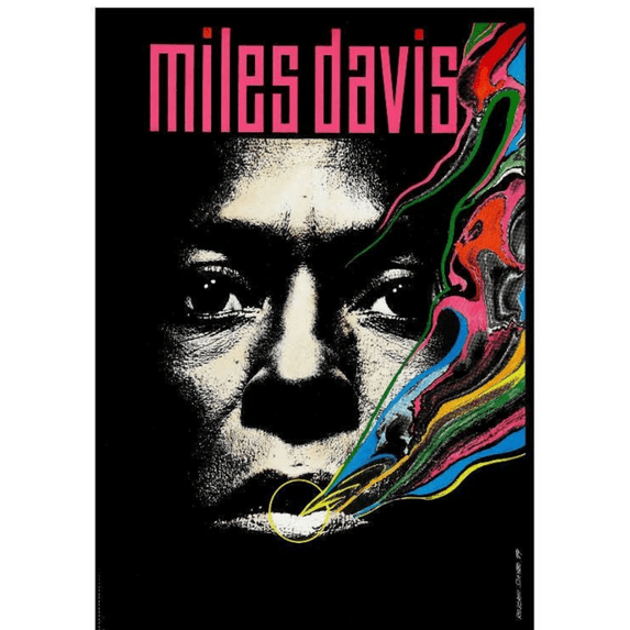 Miles Davis Jazz Poster 24x36 - Legendary Trumpeter, Iconic Portrait ...