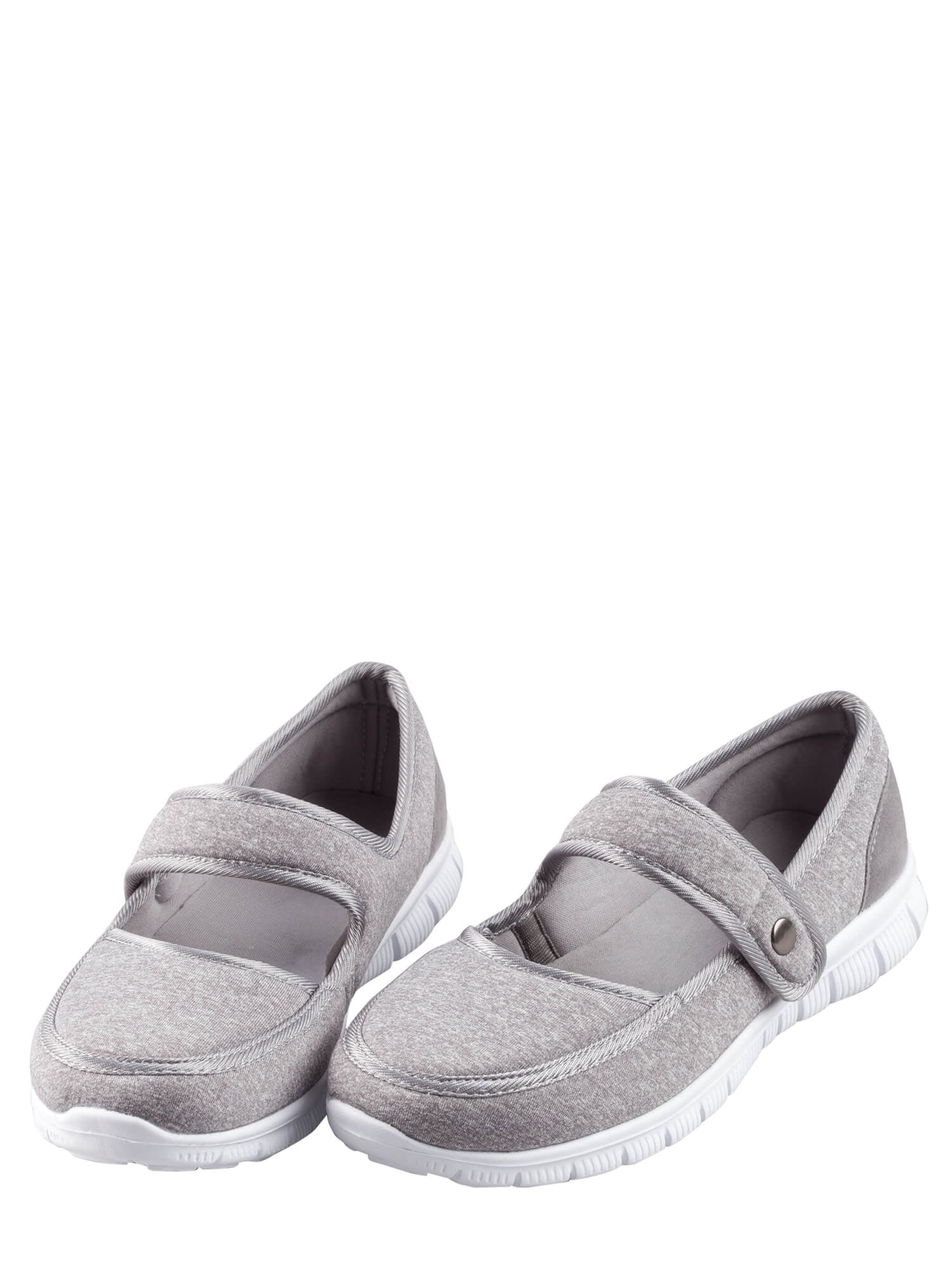 Miles Kimball Silver Steps Feather Lite Mary Jane Shoes, Gray Color ...