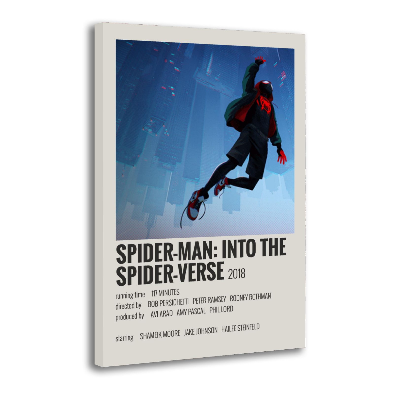 Miles Poster Morales INTO SPIDER Artworks Canvas Poster Room Aesthetic ...
