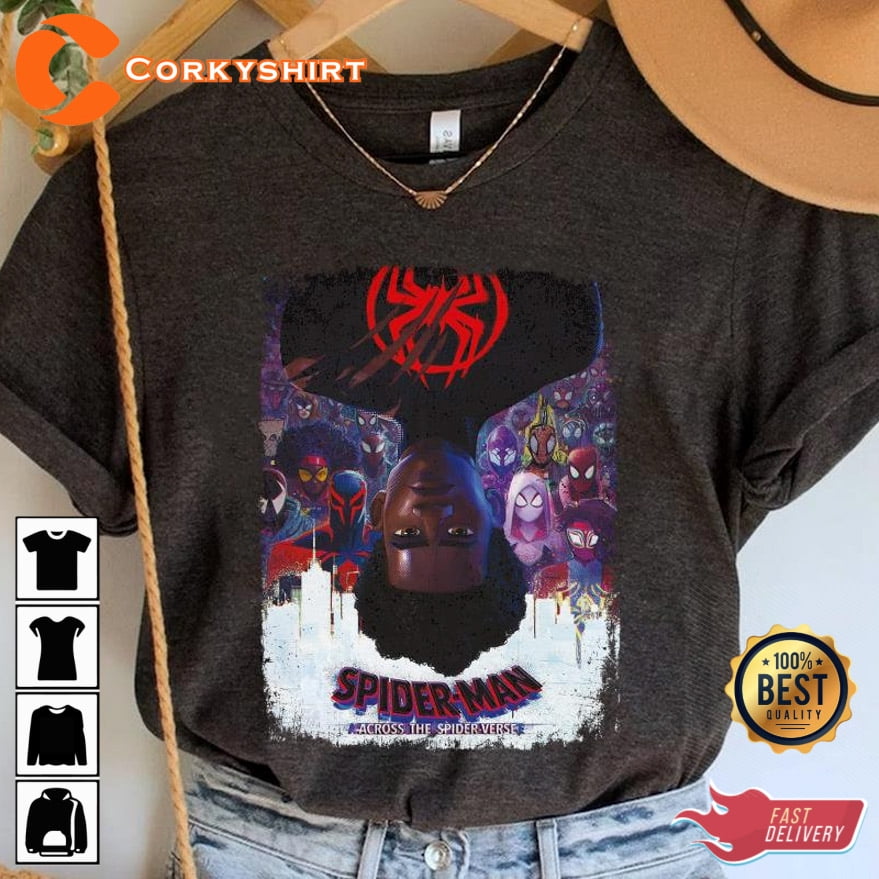 Miles Spidey Across The Spider-verse Every Spider-man T-shirt Design ...