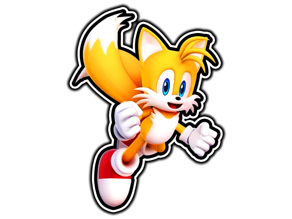 Miles Tails Prower Sticker Sonic & Friends Sticker Cartoon Sticker ...