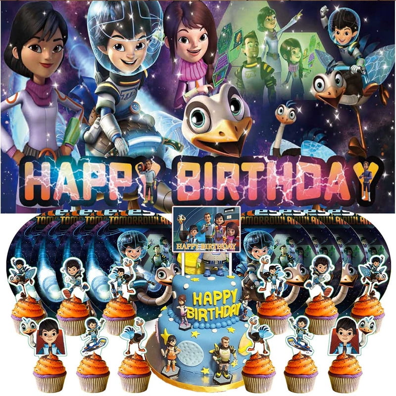 Miles from Tomorrowland Party Supplies Cake Topper Paper Plates Banner ...