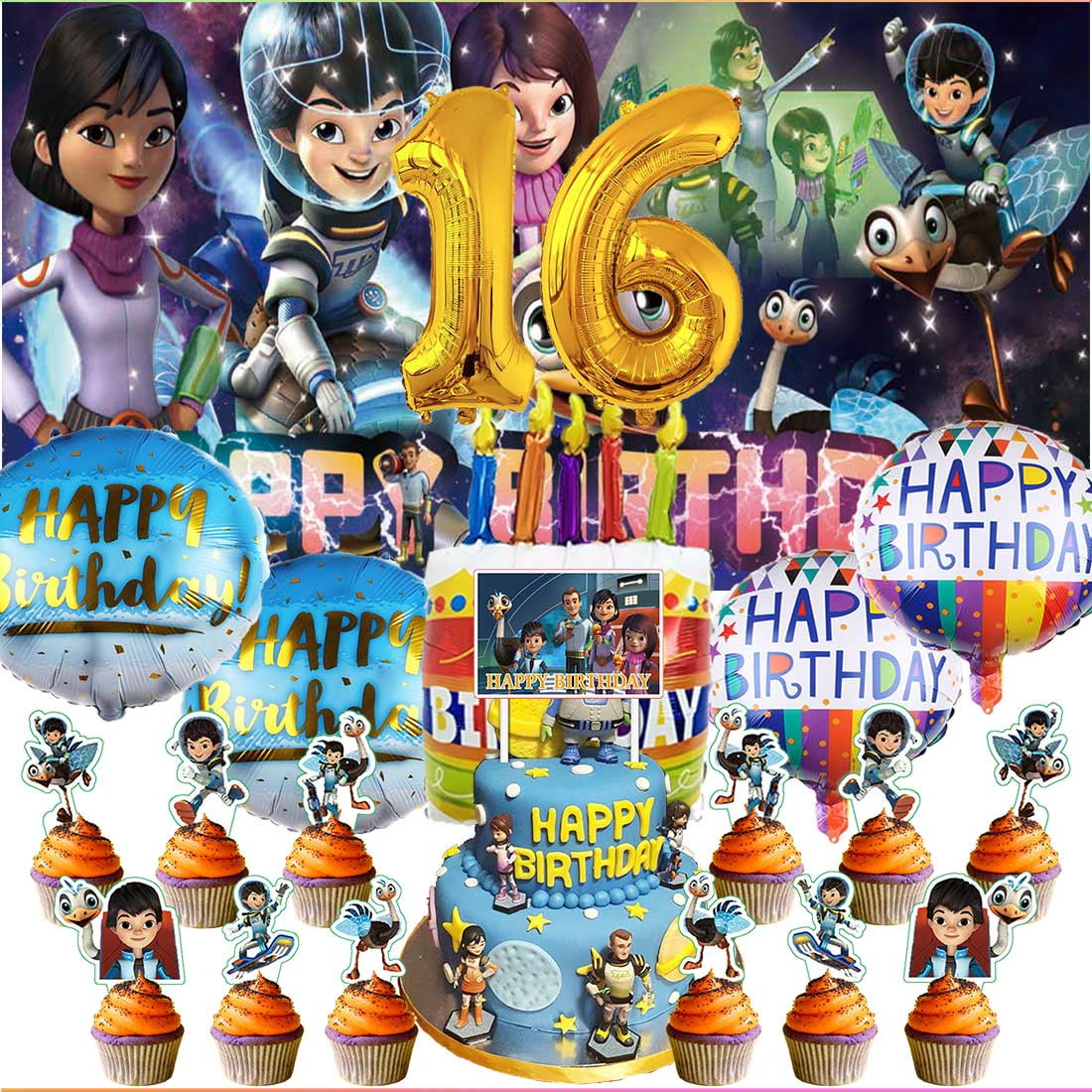 Miles from Tomorrowland Party Supplies Decor 16th Kit Balloons Birthday ...