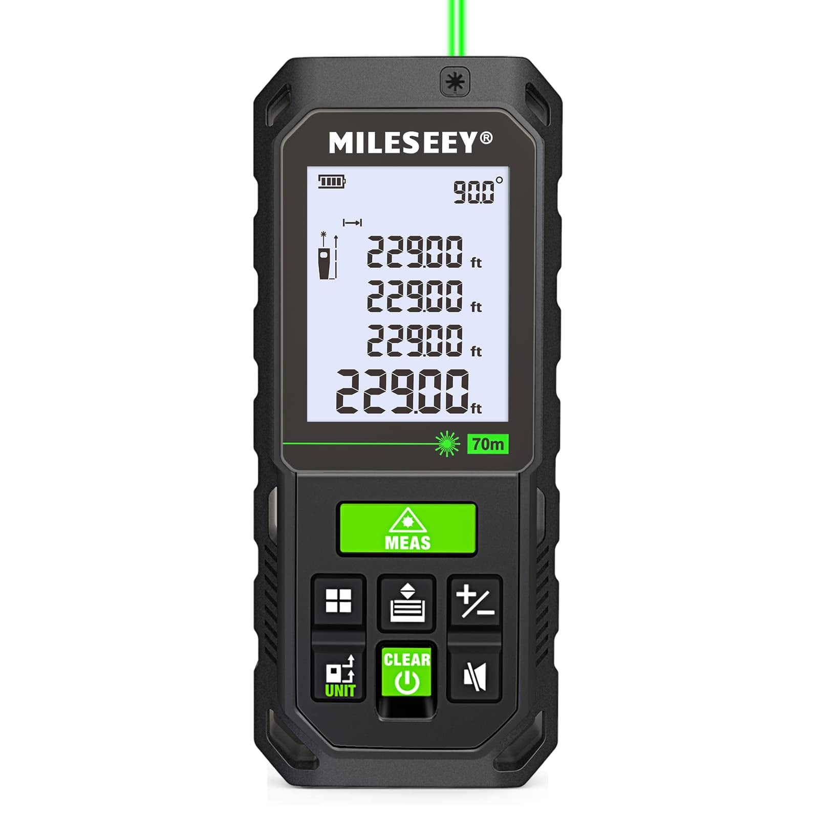 Mileseey S8GA Laser Measuring Tool Green Beam 230 ft, Green Light Laser ...