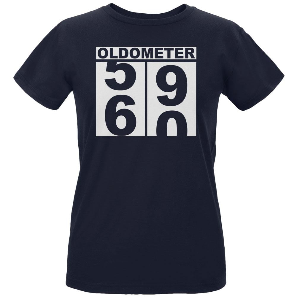 Milestone Birthday Oldometer Odometer Turning 60 Womens Organic T Shirt ...