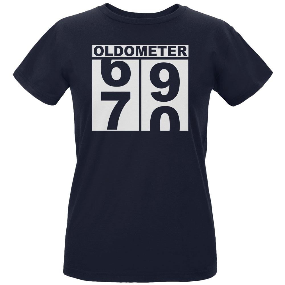 Milestone Birthday Oldometer Odometer Turning 70 Womens Organic T Shirt ...