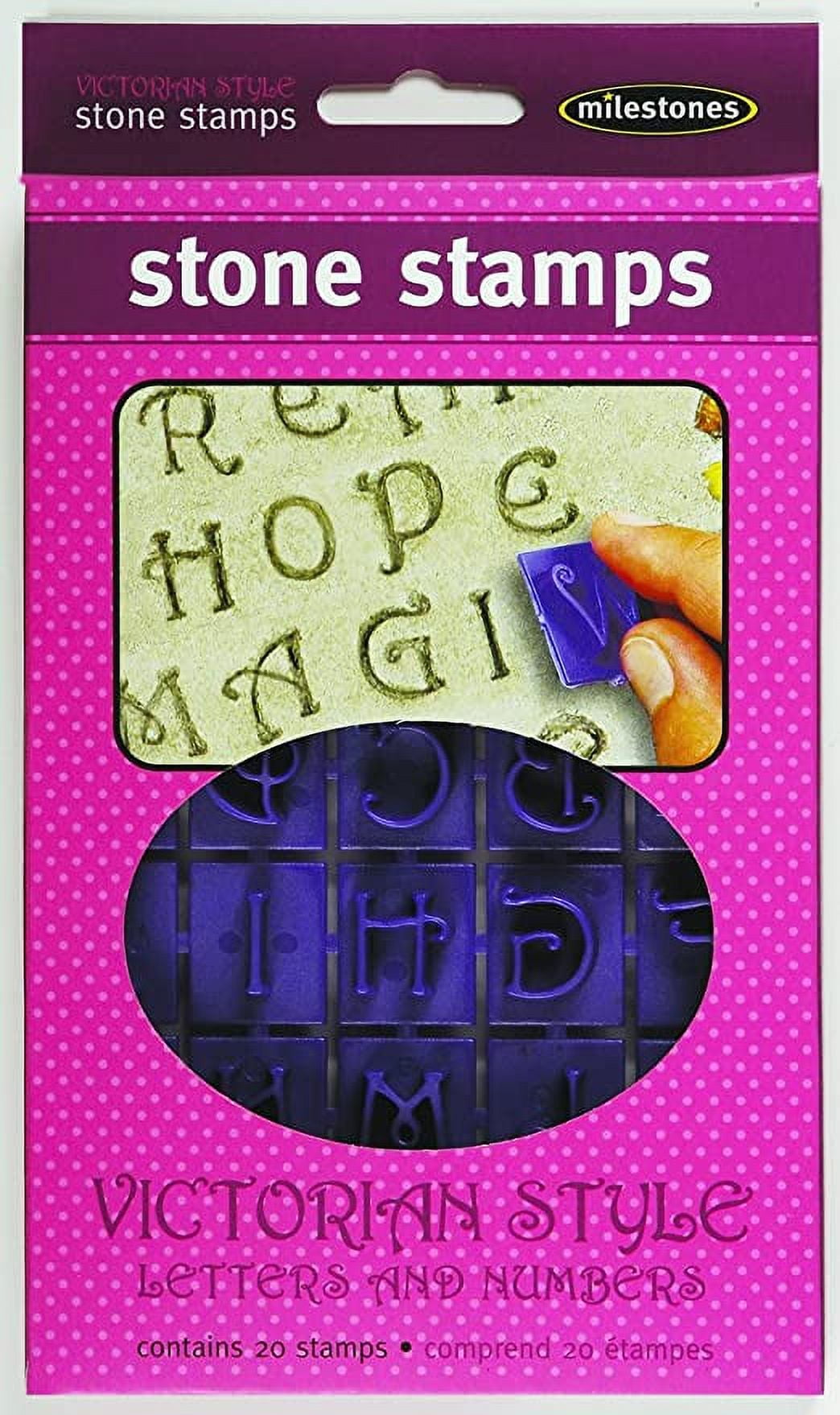 Milestones Mosaic Stone Stamps - Victorian Letters and Numbers ...