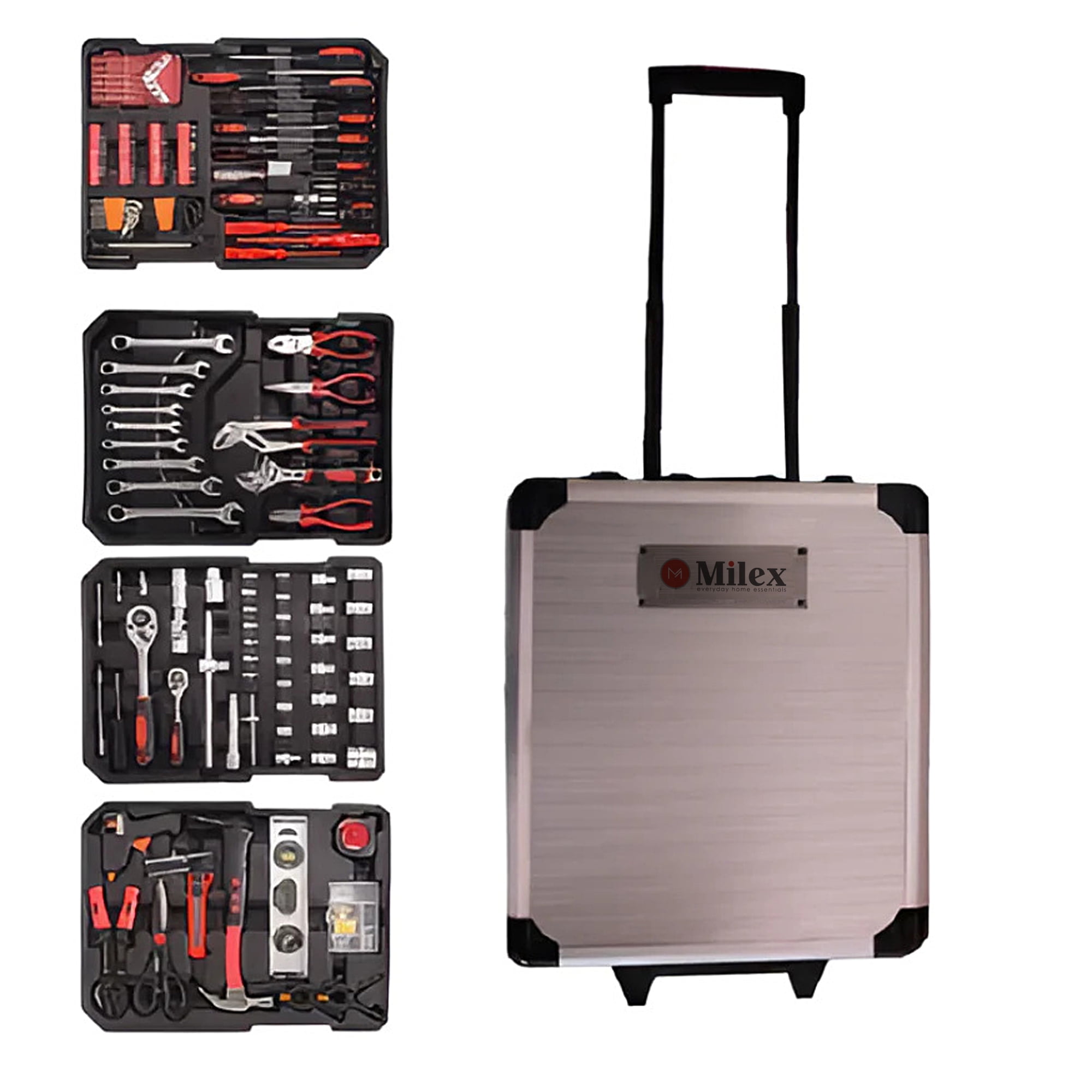 Milex Toolkit In Carry Case With Wheels 399 Piece - Walmart.com