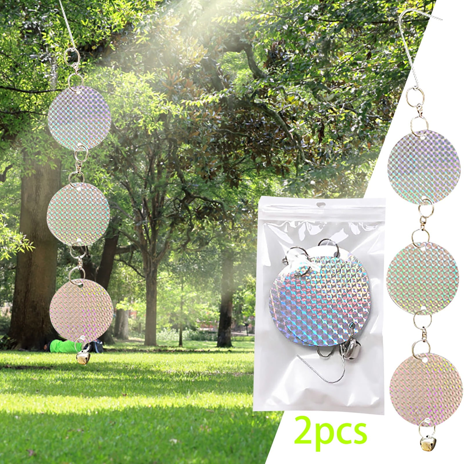 Milexda Bird With Bell Reflective Scare Discs For Birds Keep Birds By ...