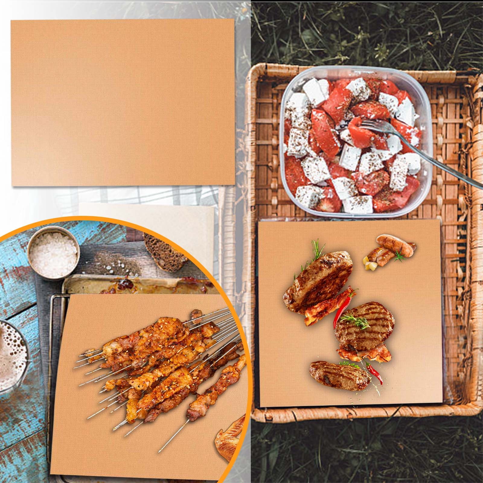 Milexda Grill And Bake Mats 4 Pack Barbecue Mat - Walmart.com