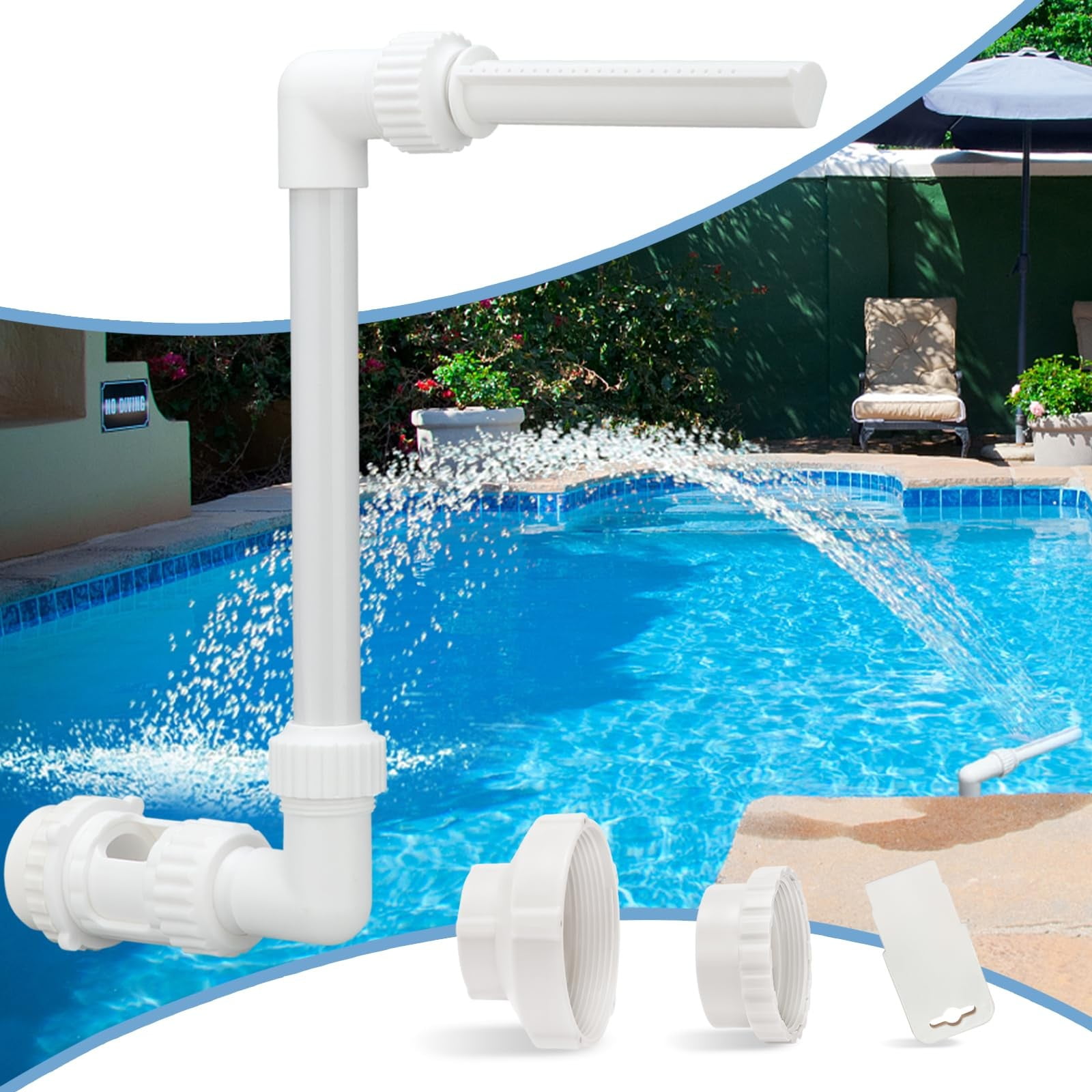 Milexda Pool Spray Pond Water Fun Sprinklers Above In Ground Swimming ...