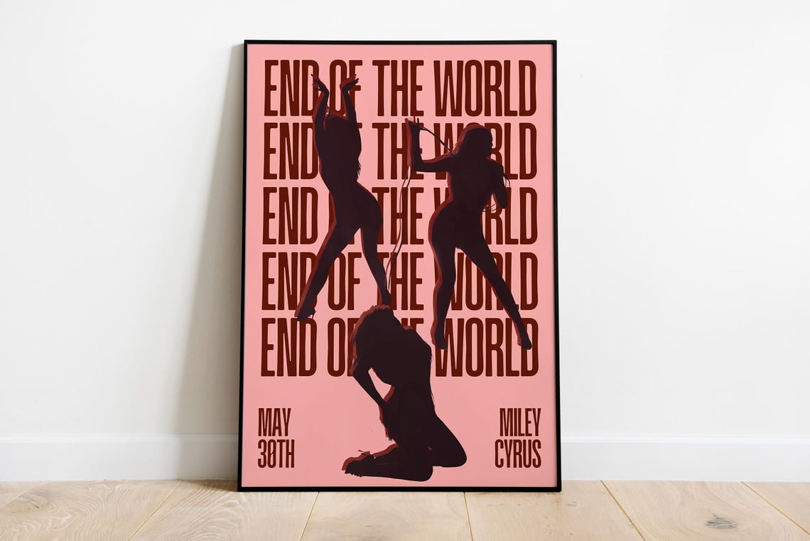 Miley Cyrus Album Cover : Music Room Wall Decor #476, Unframed Canvas ...